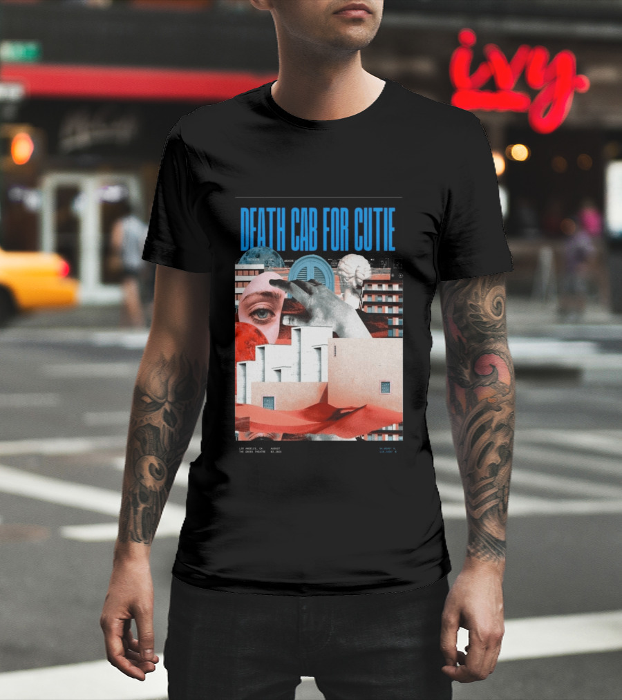 Death Cab For Cutie August 03 2026 Los Angeles The Greek Theatre Collage T-Shirt