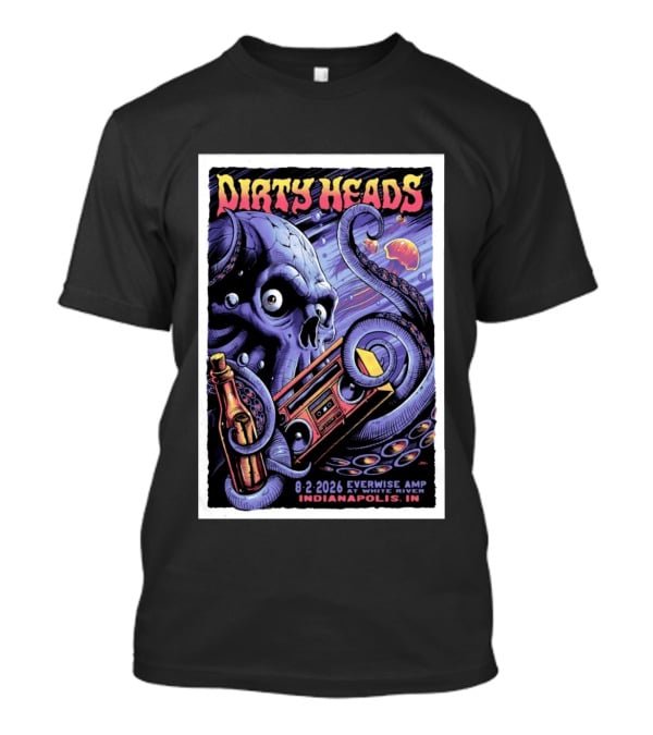 Dirty Heads Aug 2 2026 Everwise Amp Indianapolis IN Alien Octopus T-Shirt
