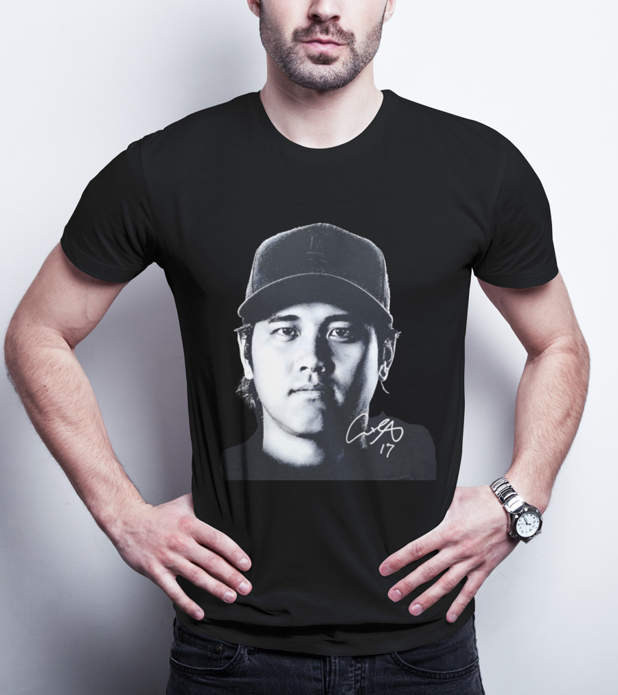 Shohei Ohtani LA Dodgers Cap Signature 17 T-Shirt