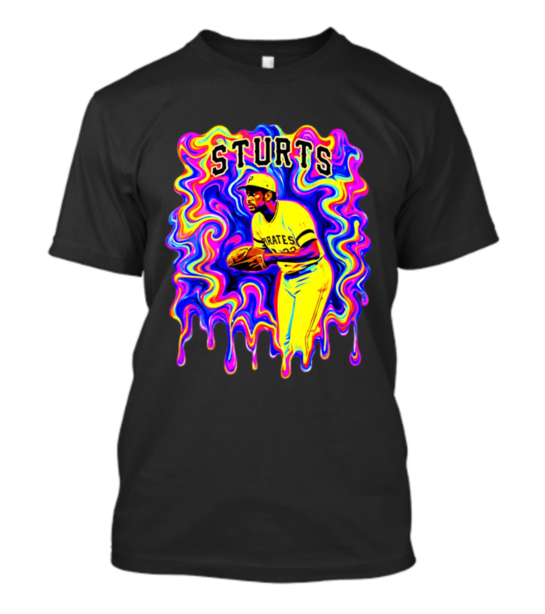Pirates Dock Ellis Psychedelic Sturts Baseball Pitcher T-Shirt
