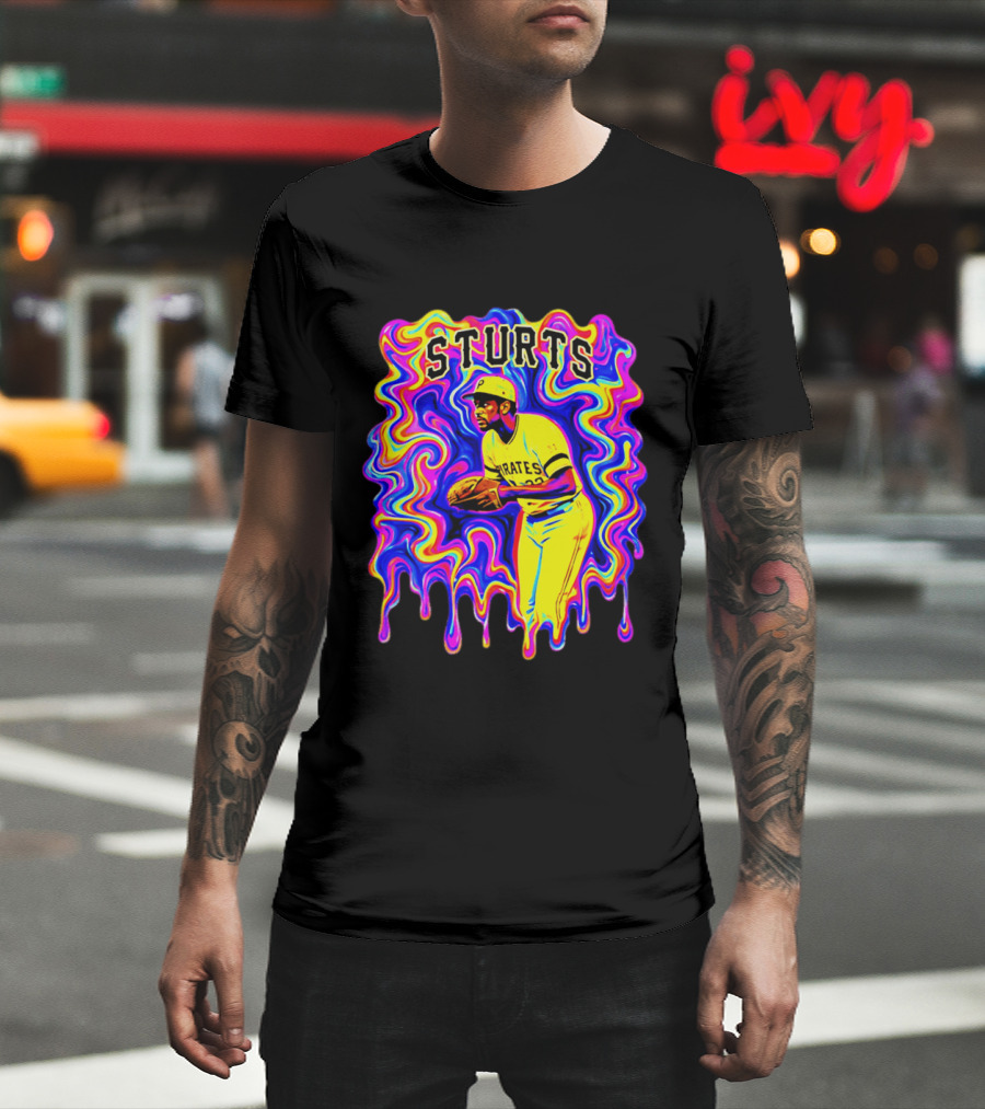 Pirates Dock Ellis Psychedelic Sturts Baseball Pitcher T-Shirt