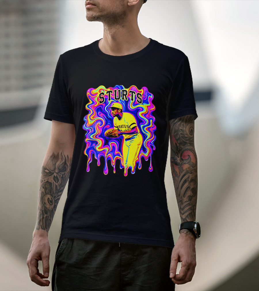 Pirates Dock Ellis Psychedelic Sturts Baseball Pitcher T-Shirt