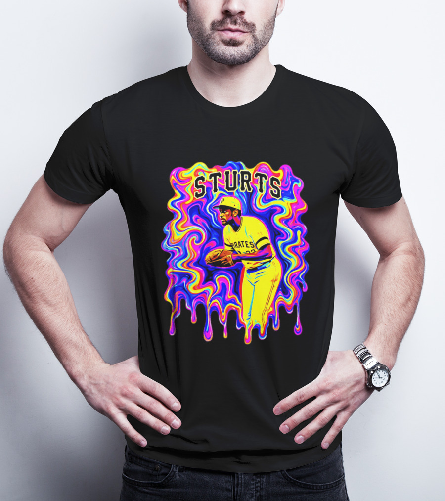 Pirates Dock Ellis Psychedelic Sturts Baseball Pitcher T-Shirt