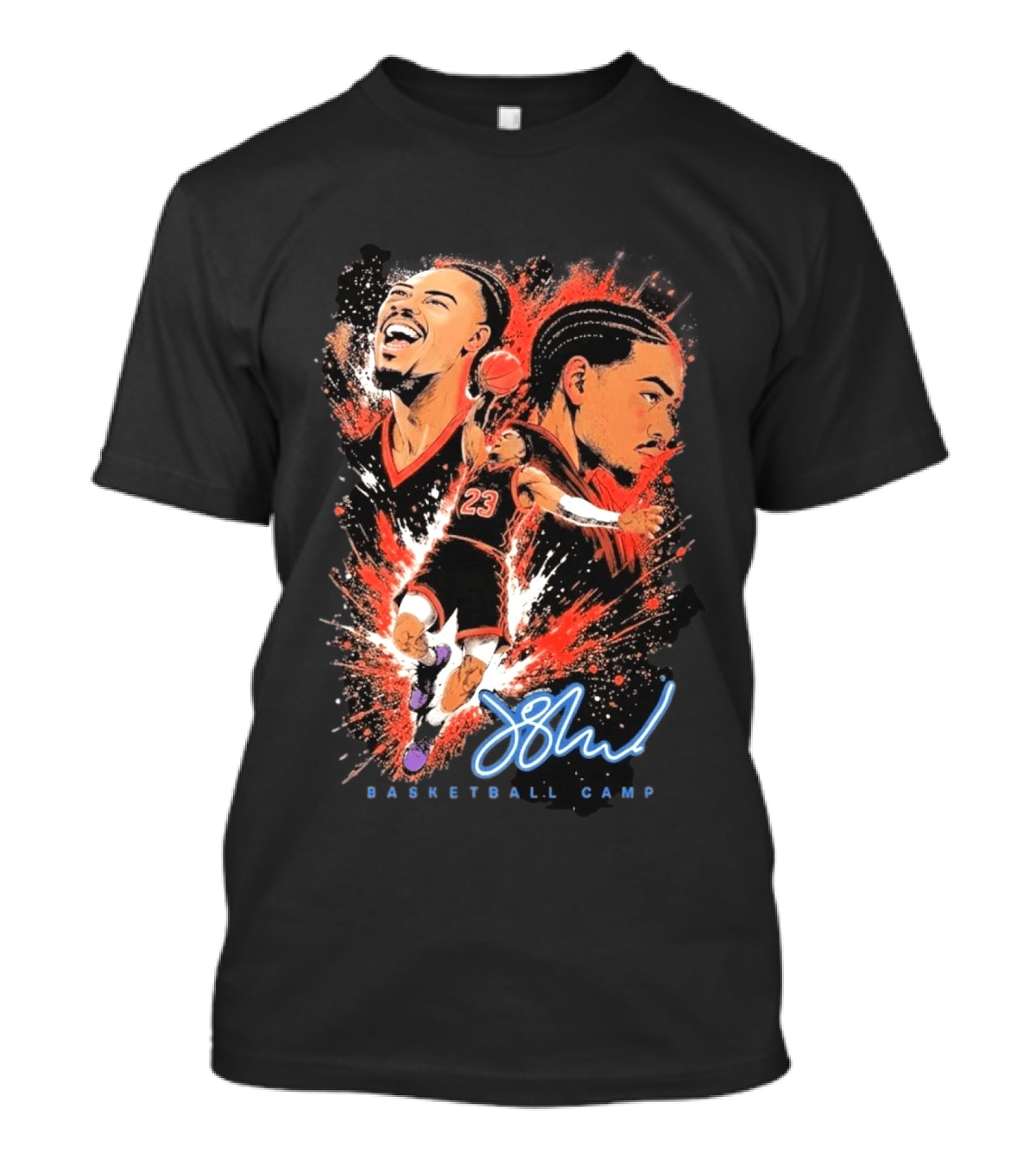 Jamal Shead Basketball Camp Signature And Number 23 T-Shirt