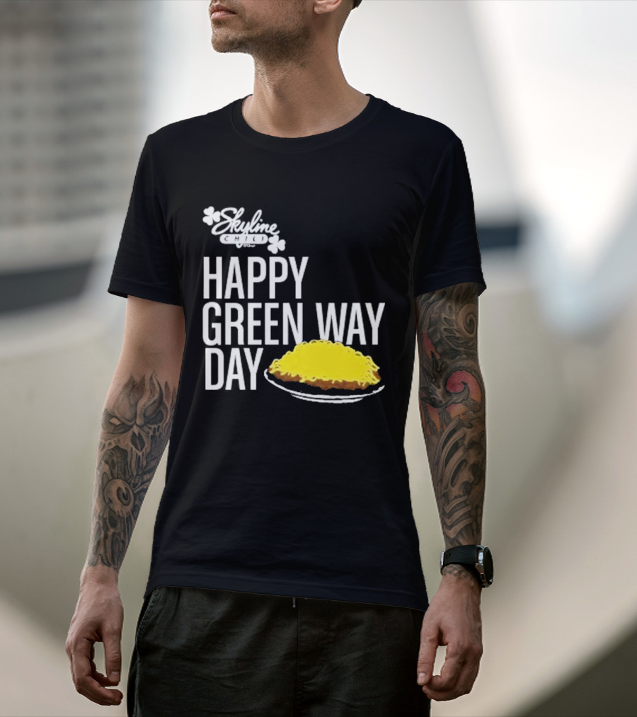 Skyline Chili Happy Green Way Day Cheese Coney Celebration T-Shirt