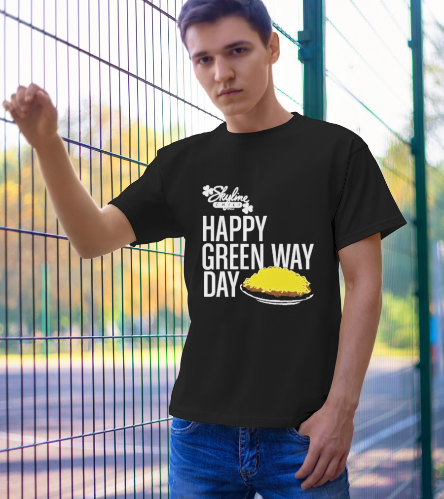 Skyline Chili Happy Green Way Day Cheese Coney Celebration T-Shirt