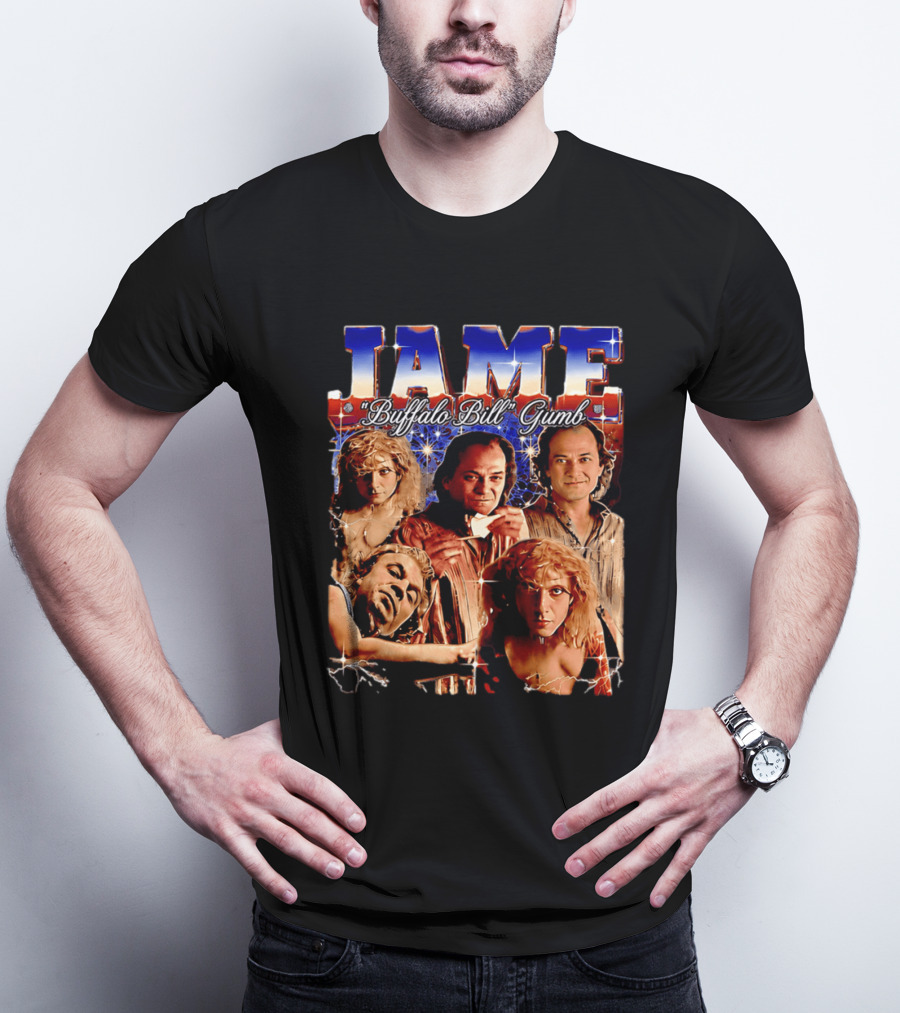 Buffalo Bill Gumb Silence Of The Lambs Movie Character Collage T-Shirt