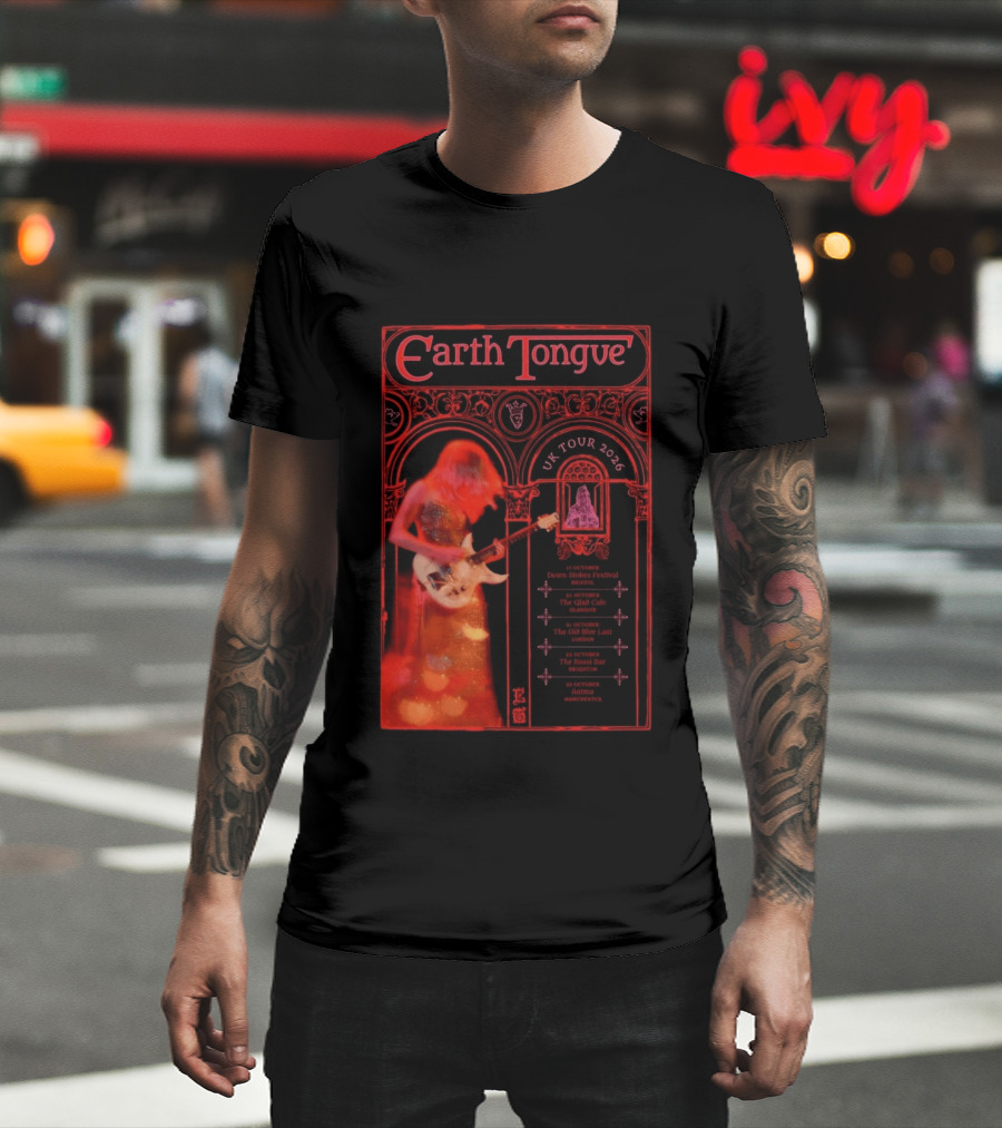 Earth Tongue UK Tour 2026 Down Stokes Festival Bristol Gilded Gothic Artistry T-Shirt