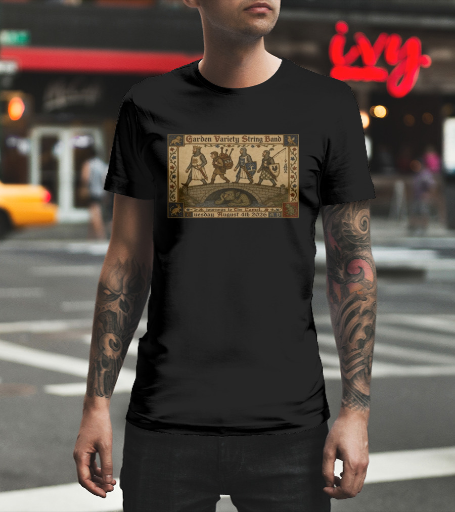 Garden Variety String Band Journeys To The Camel Richmond VA August 4 2026 A.D. T-Shirt