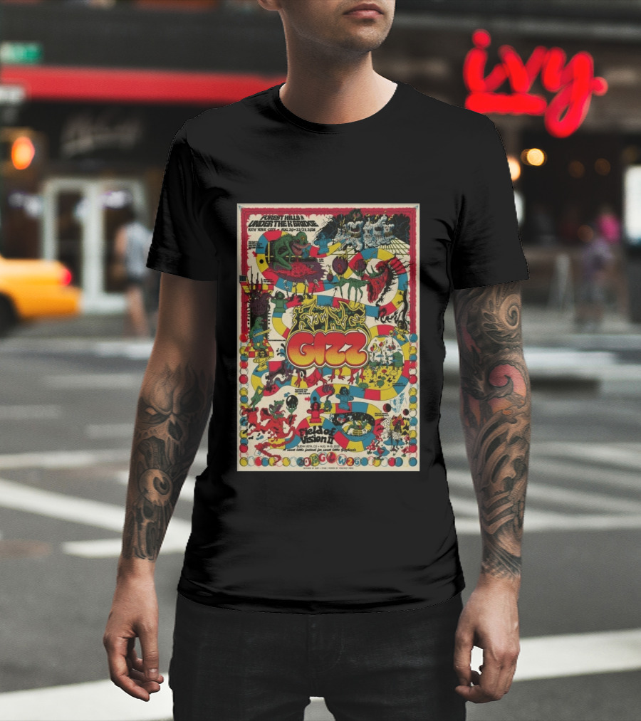 King Gizzard And The Lizard Wizard Forest Hills Under The Ring NYC Aug 2026 Field Of Vision II T-Shirt