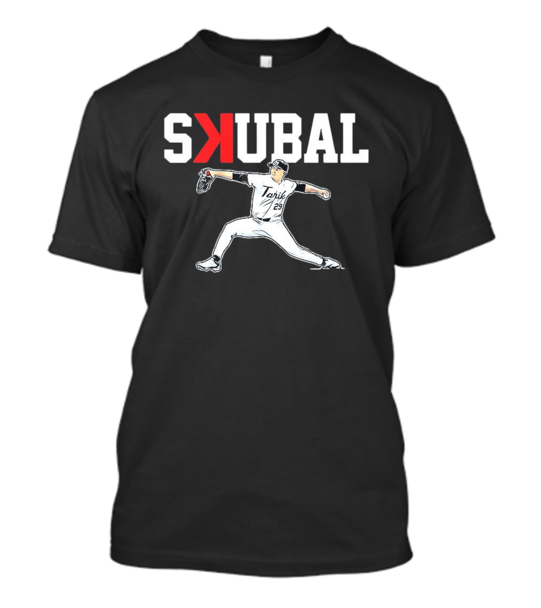 Tarik Skubal Detroit Tigers MLB Player Pitching SKUBAL T-Shirt