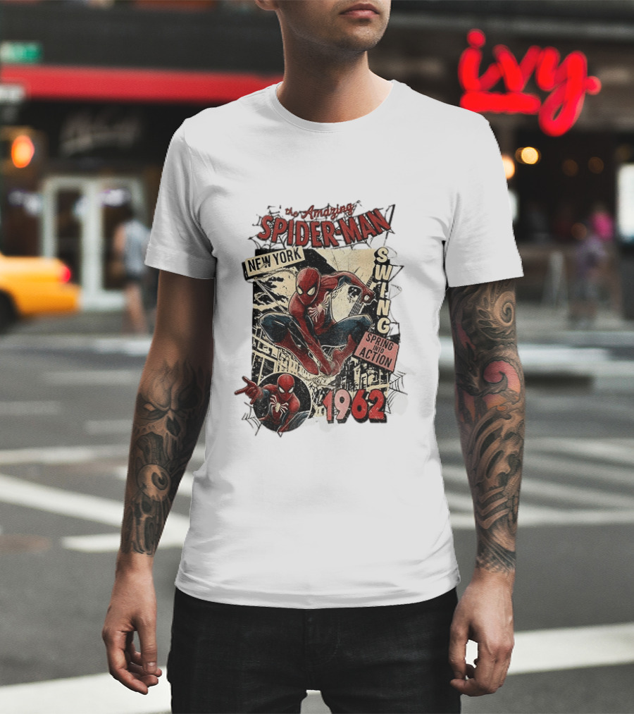 Amazing Spider Man New York Swing Spring Into Action 1962 T-Shirt