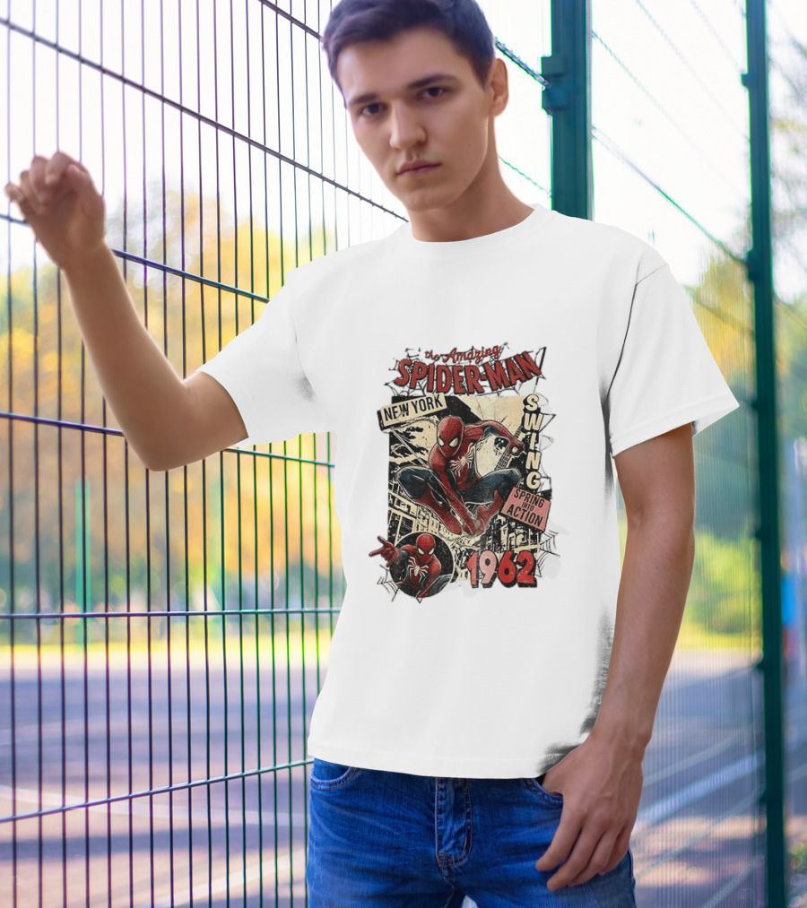 Amazing Spider Man New York Swing Spring Into Action 1962 T-Shirt
