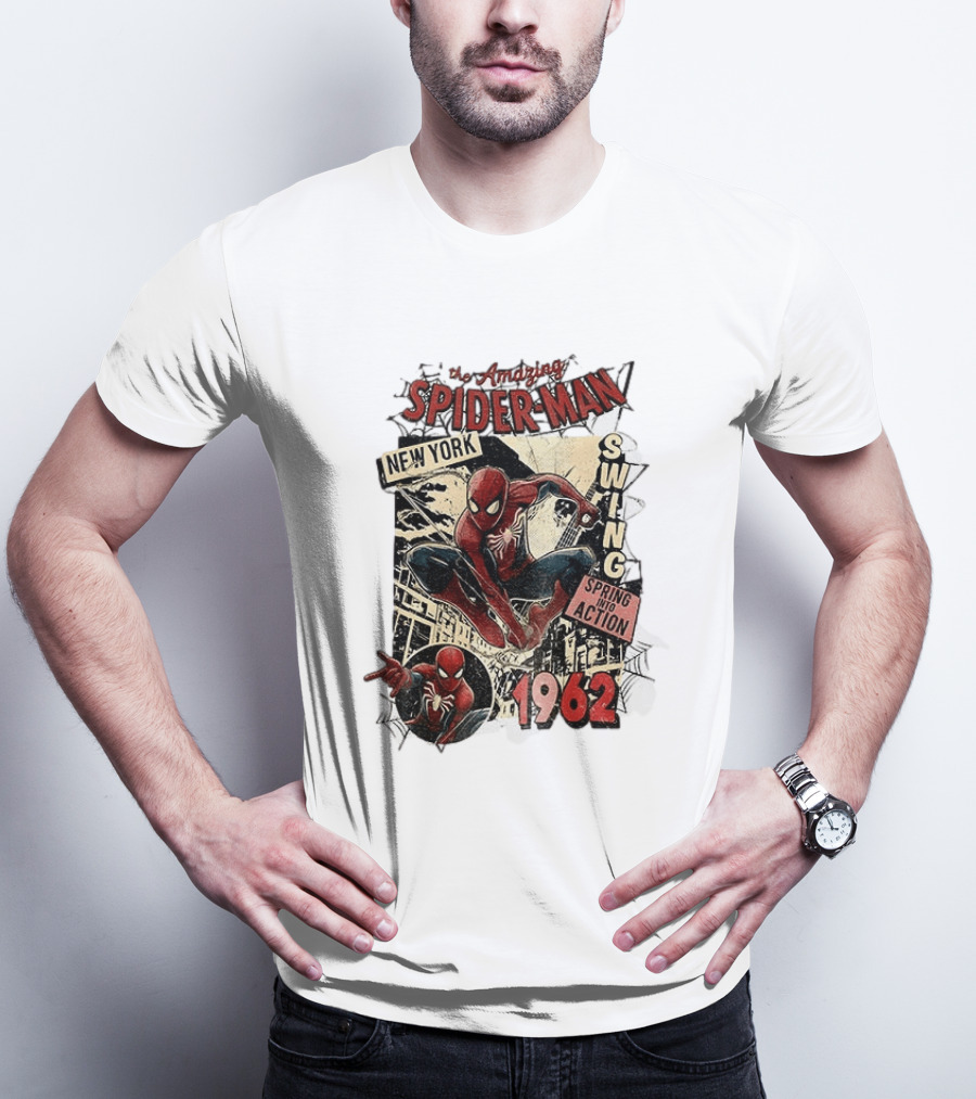 Amazing Spider Man New York Swing Spring Into Action 1962 T-Shirt