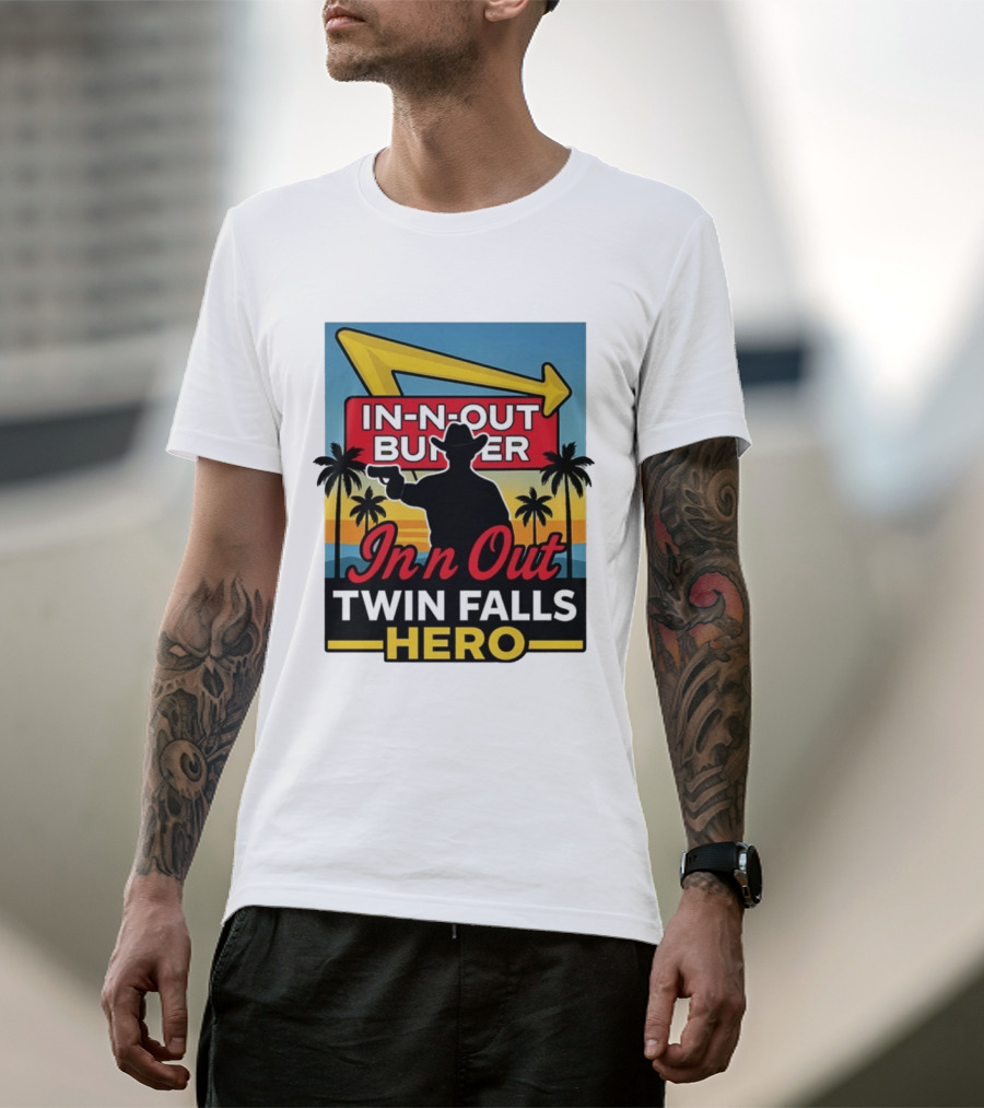 In N Out Burger Twin Falls Hero Retro Western 2026 T-Shirt