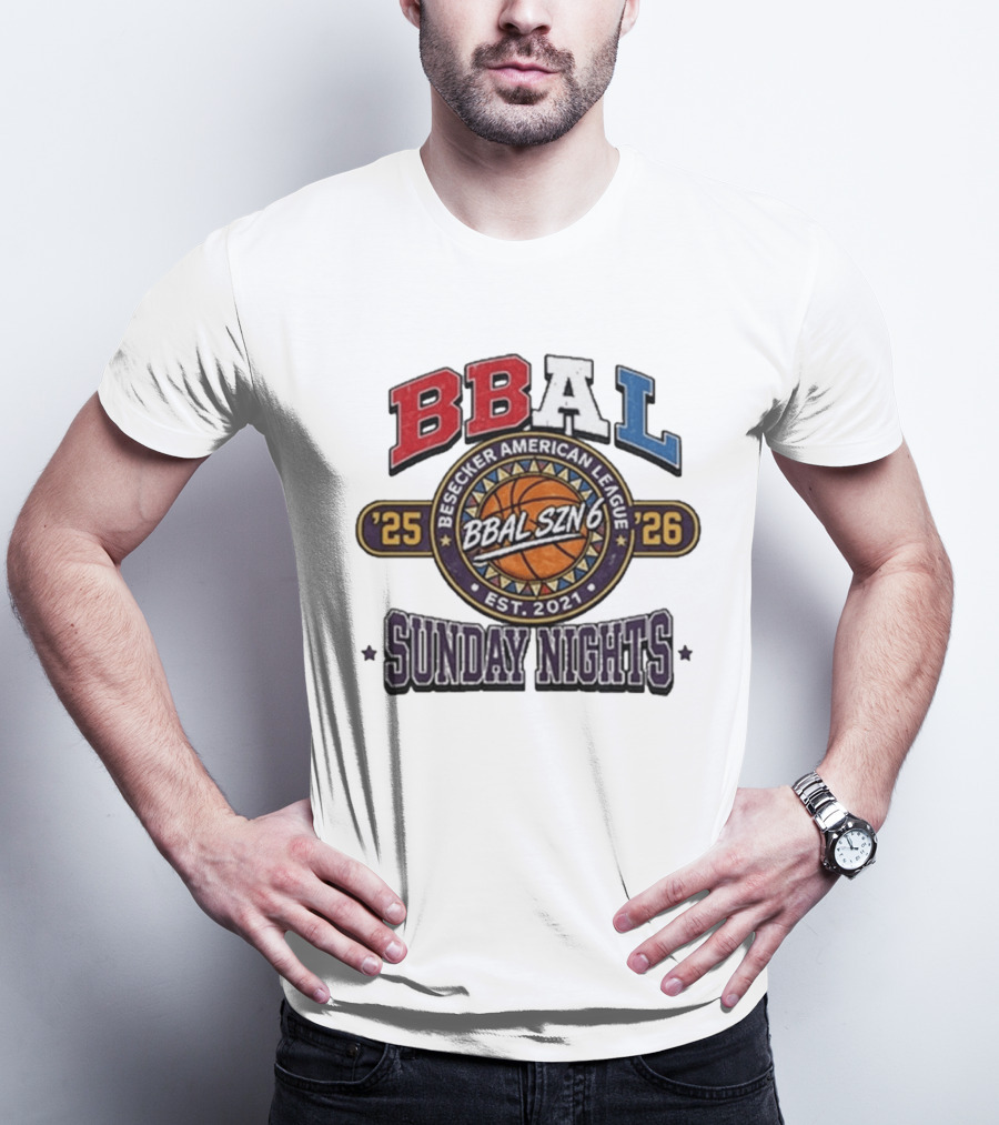 Dave Portnoy Besecker American League BBAL SZN 6 Sunday Nights 2025 2026 T-Shirt