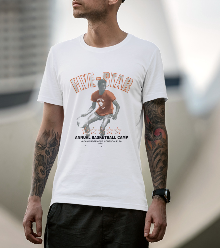 FIVE STAR Annual Basketball Camp At Camp Rosemont Honesdale PA T-Shirt