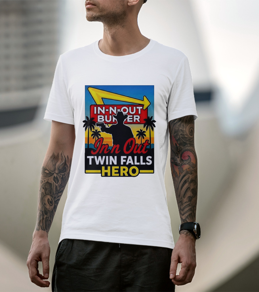 In N Out Burger Twin Falls Hero Western Sunset T-Shirt