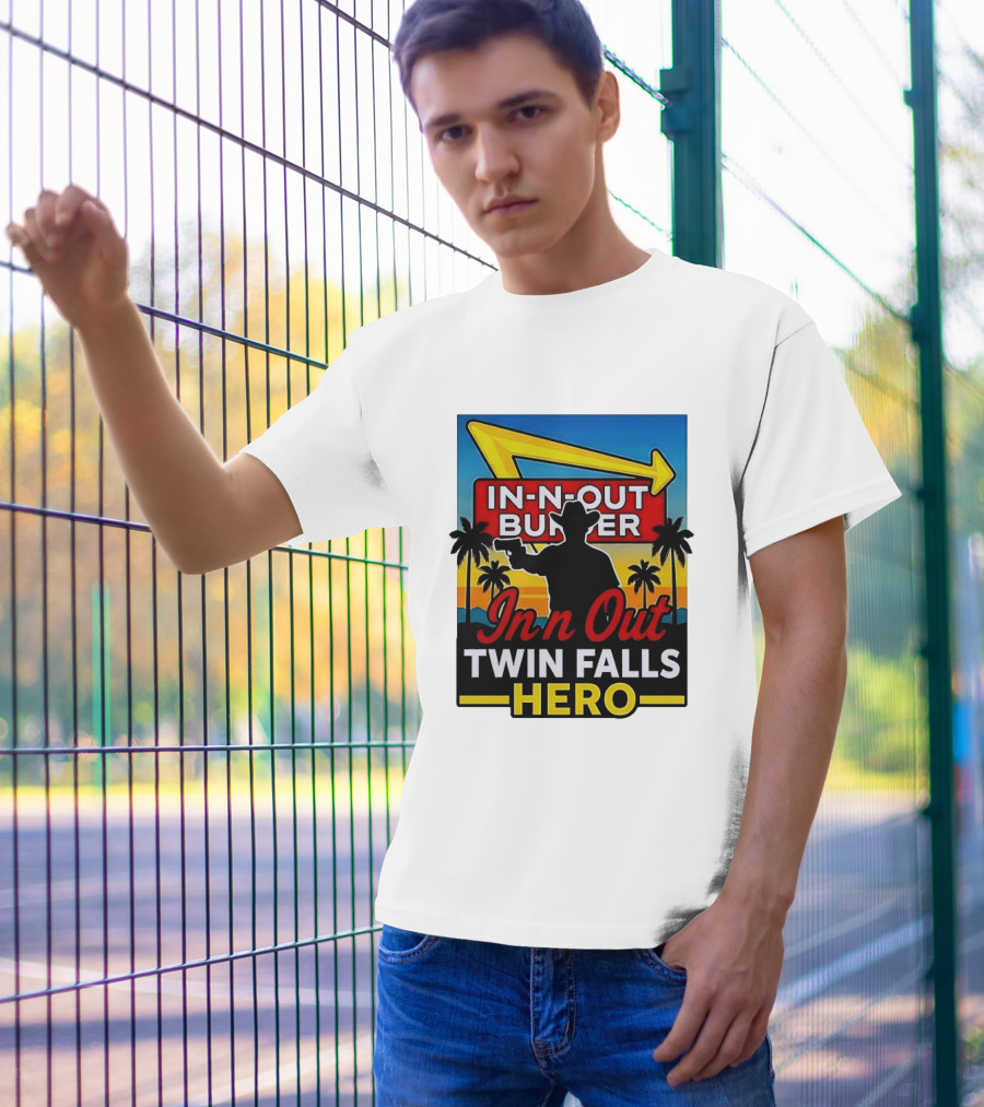 In N Out Burger Twin Falls Hero Western Sunset T-Shirt