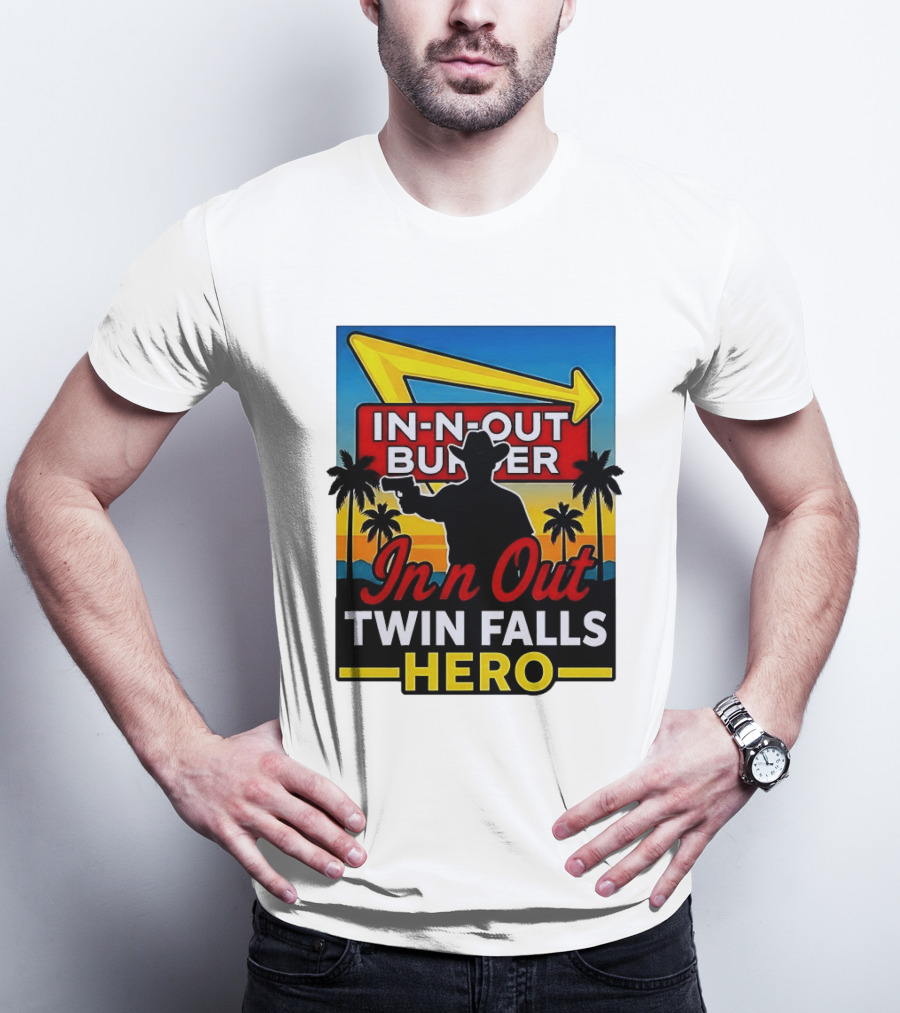 In N Out Burger Twin Falls Hero Western Sunset T-Shirt
