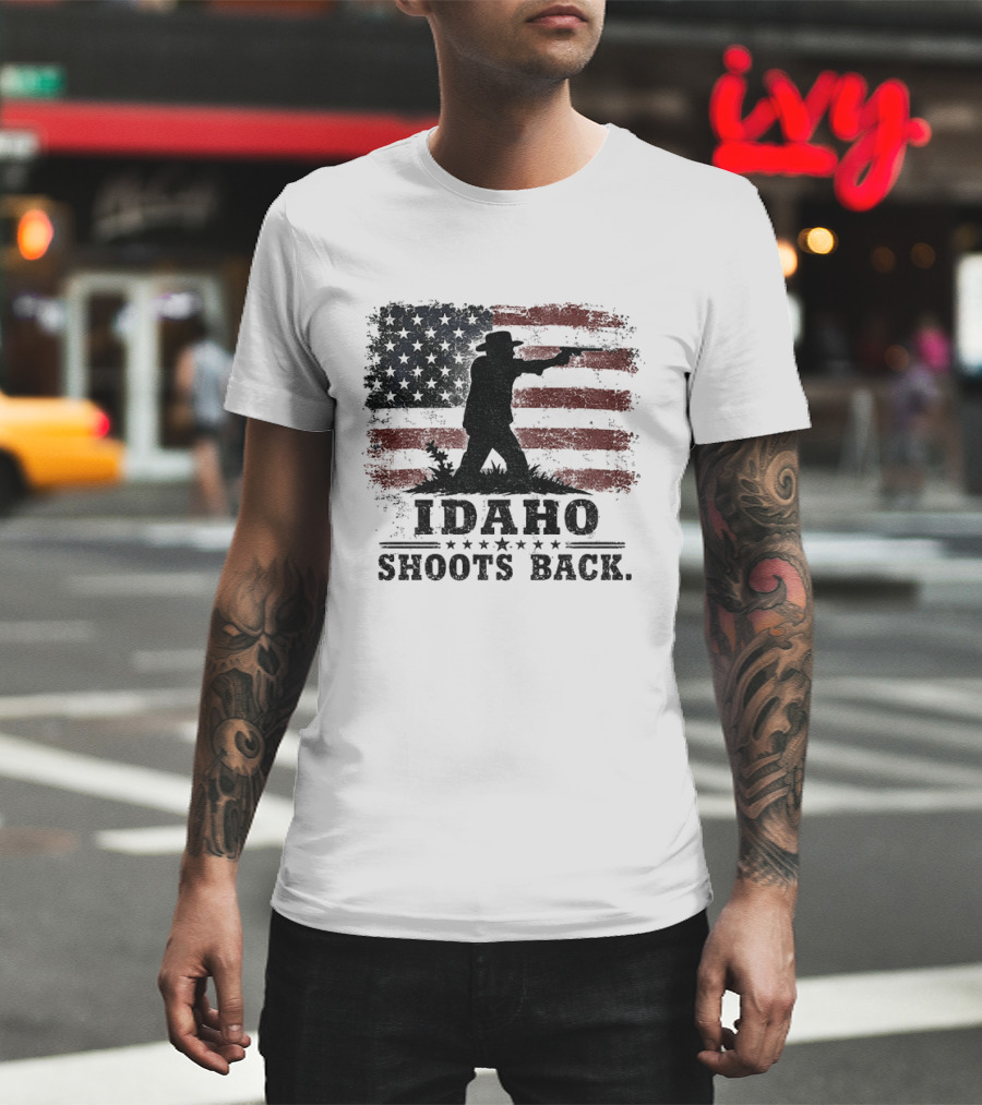 Idaho Shoots Back American Hero Flag T-Shirt
