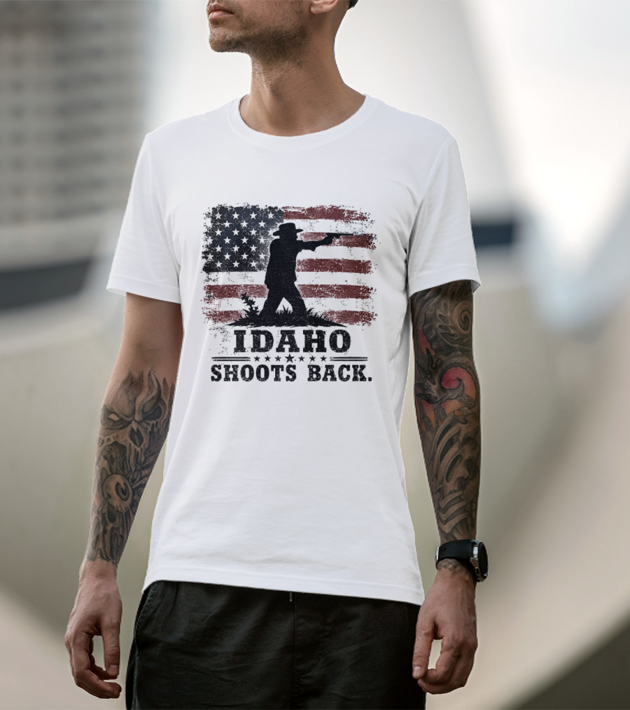 Idaho Shoots Back American Hero Flag T-Shirt