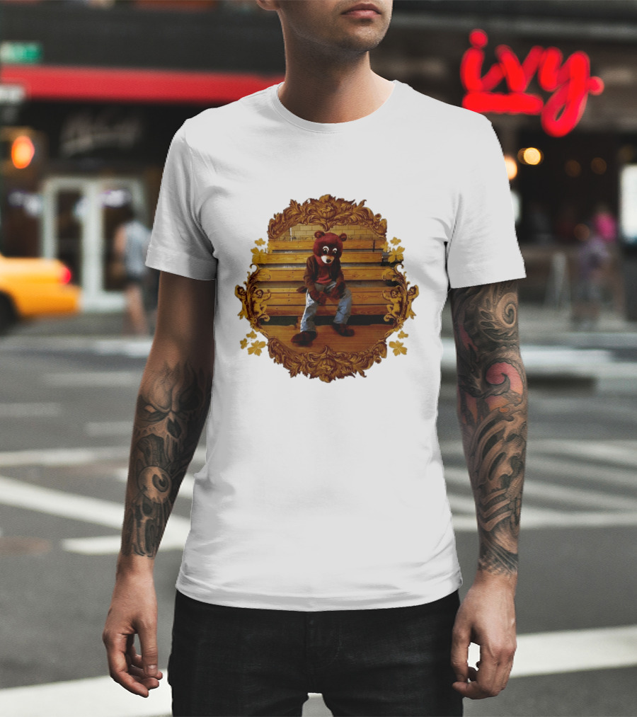 Kanye West The College Dropout Bear Seated In Ornate Frame T-Shirt