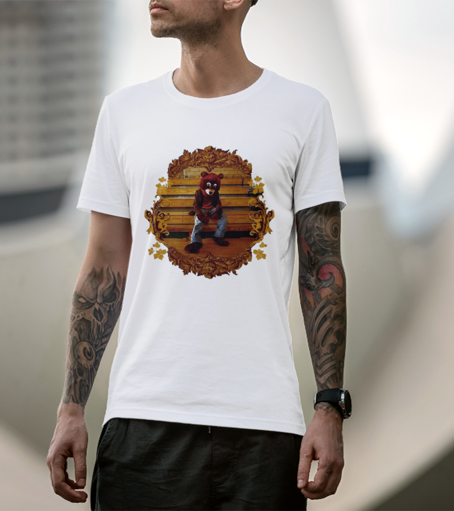 Kanye West The College Dropout Bear Seated In Ornate Frame T-Shirt