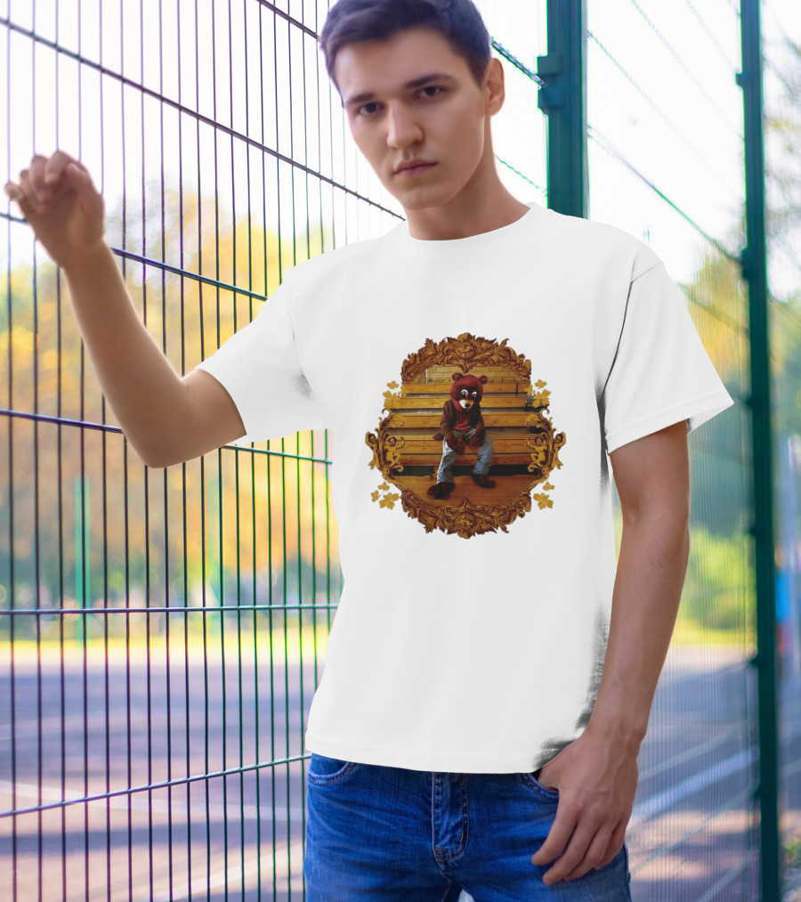 Kanye West The College Dropout Bear Seated In Ornate Frame T-Shirt