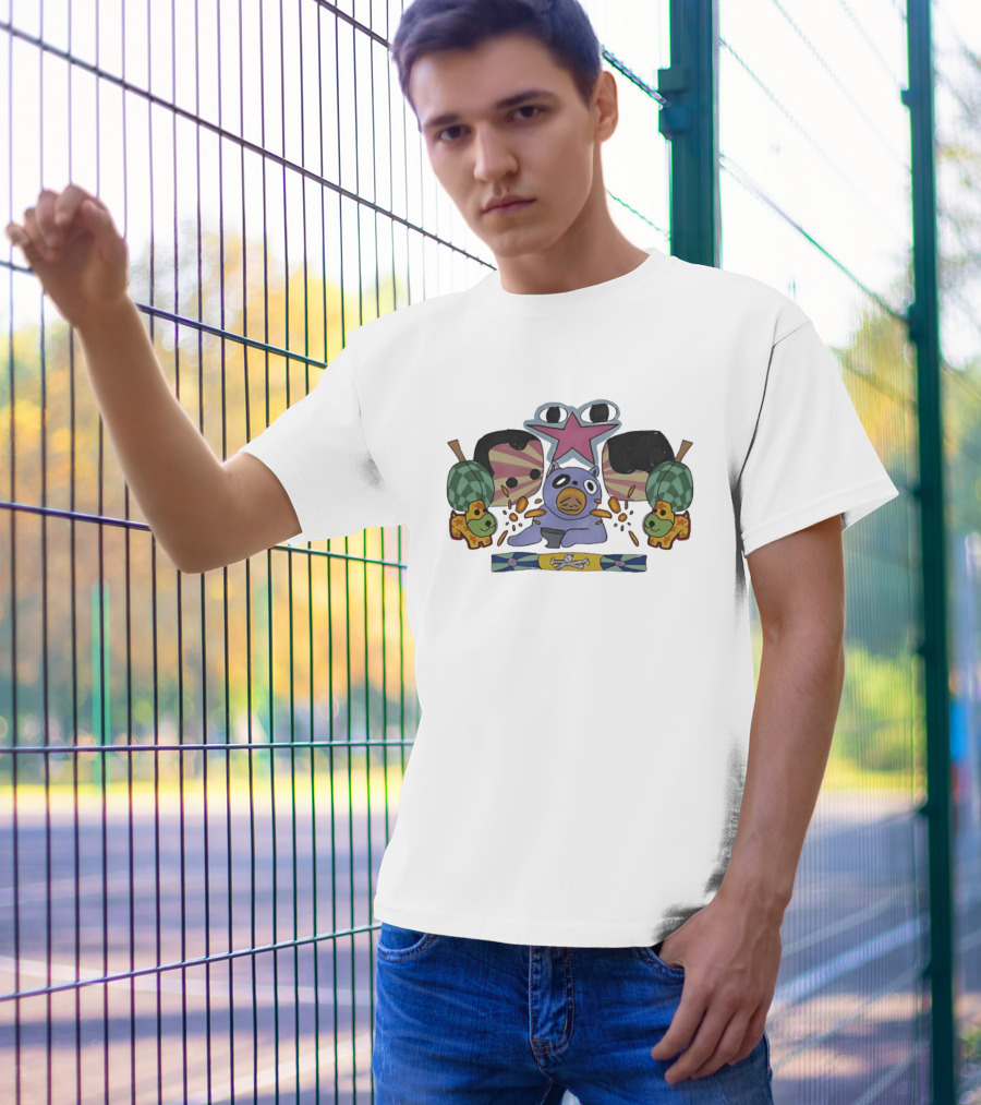Purple Creature And Star With Puppets And Skulls T-Shirt