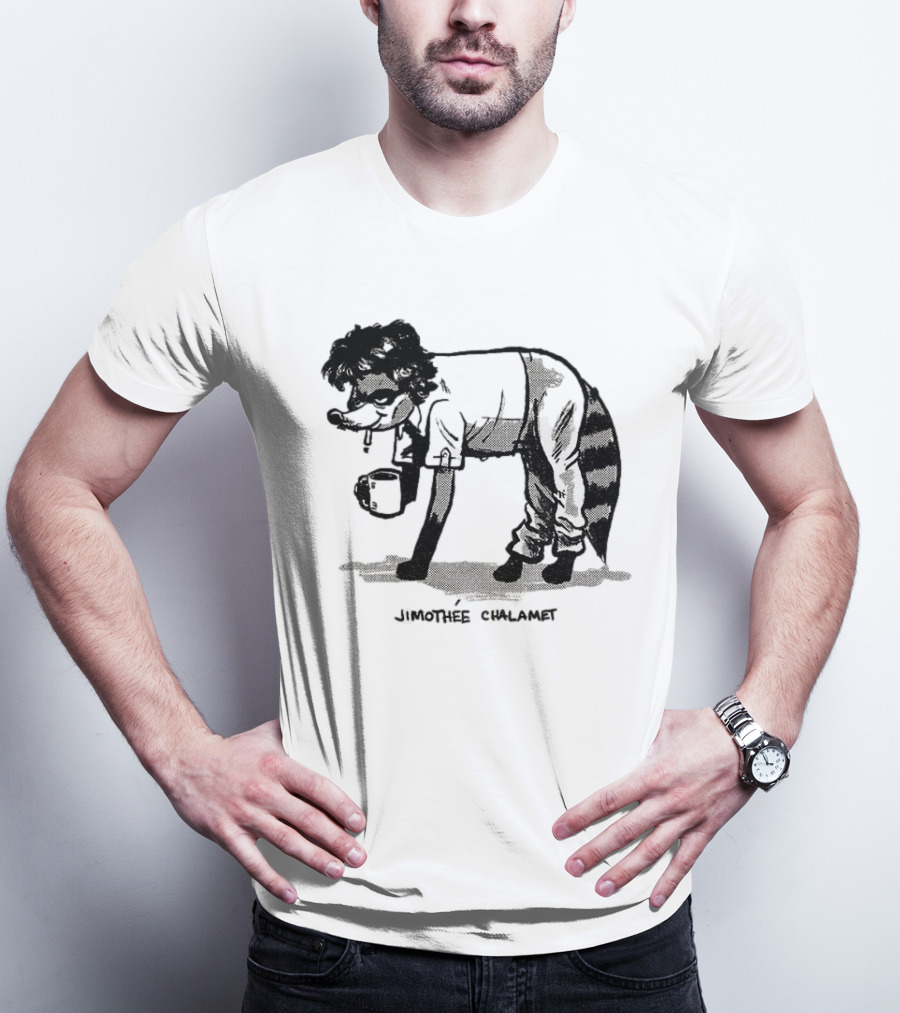 Timothée Chalamet Jimothy Raccoon 2026 Crossover Meme T-Shirt