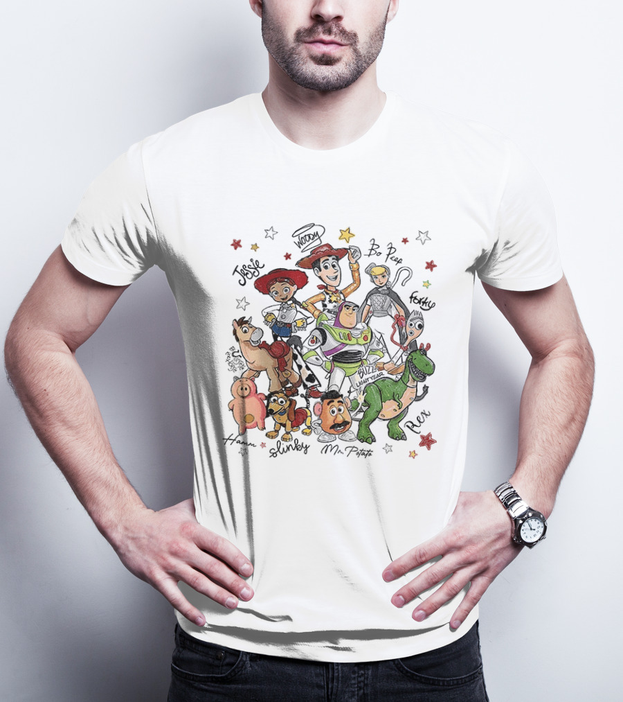 Woody Buzz Lightyear Jessie Bo Peep Forky Toy Story Disneyland Family Hamm Slinky Mr Potato Rex T-Shirt