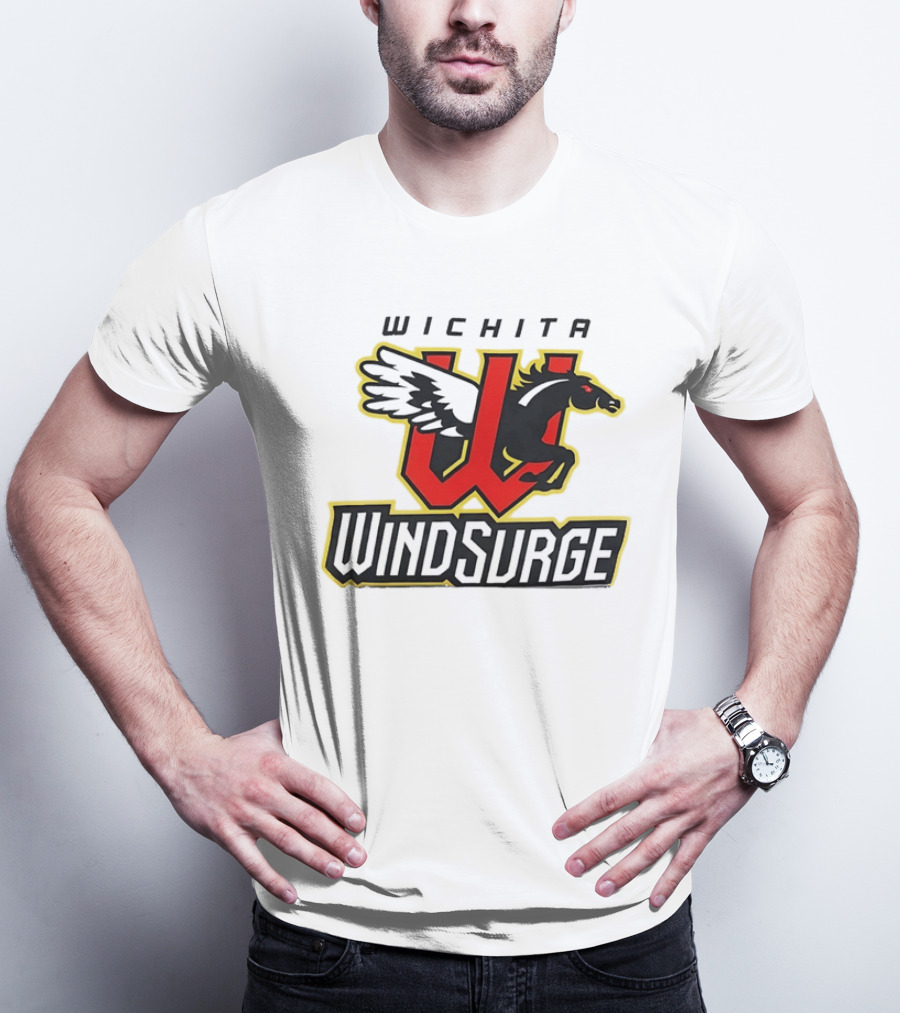 Wichita Wind Surge Black Pegasus Red W T-Shirt