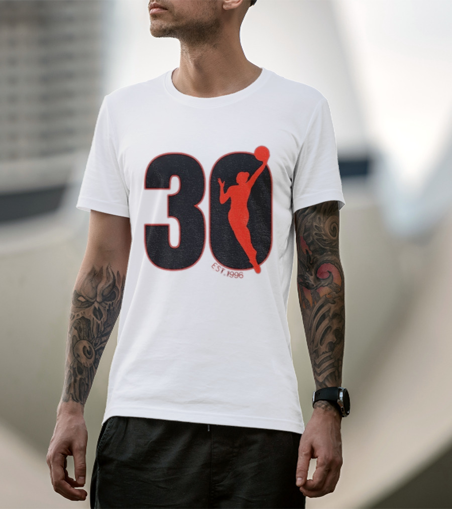 WNBA 30th Anniversary 1996 Basketball Player T-Shirt
