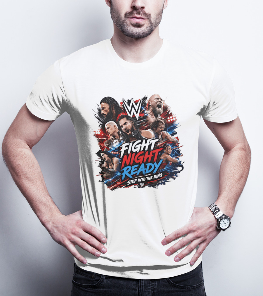 WWE Fight Night Ready Step Into The Ring SummerSlam Superstars T-Shirt