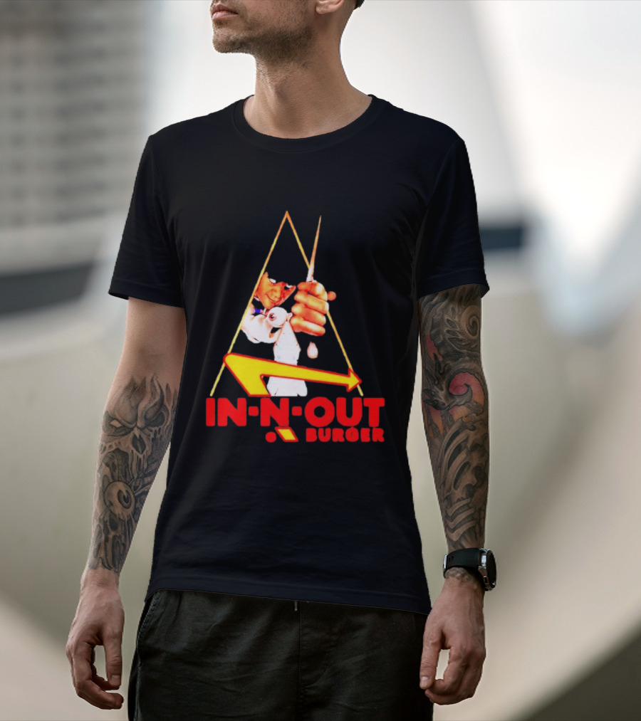 A Work Orange In N Out Burger Logo Mashup T-Shirt