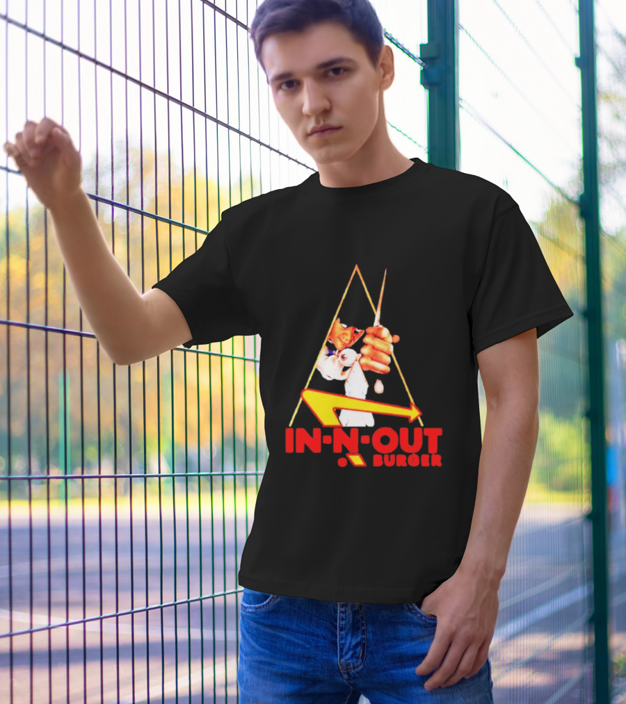 A Work Orange In N Out Burger Logo Mashup T-Shirt