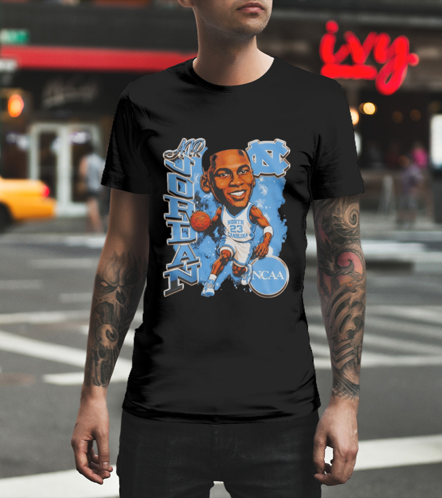 Mr Jordan North Carolina Tar Heels NCAA Basketball 23 T-Shirt