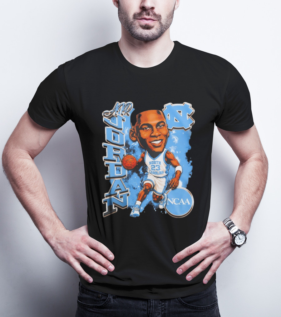 Mr Jordan North Carolina Tar Heels NCAA Basketball 23 T-Shirt