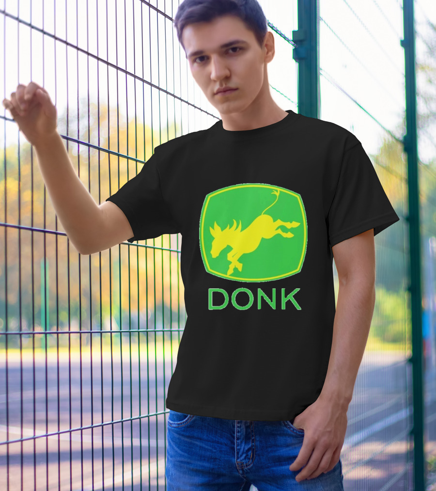 Donk Green And Yellow Farming Donkey T-Shirt