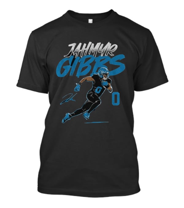 Jahmyr Gibbs Detroit Lions NFLPA Football Player Zero Jersey Number 0 T-Shirt
