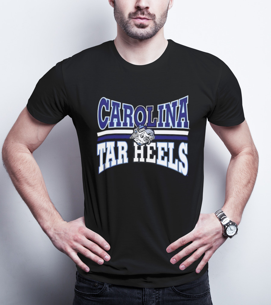 Carolina Tar Heels Cartoon Ram Head NCAA Unc T-Shirt