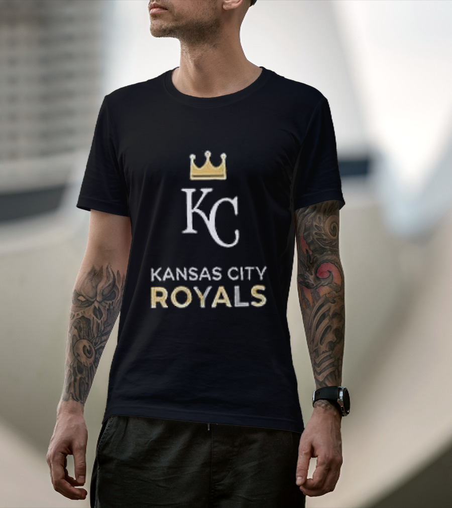Kansas City Royals Skull Bat Crossed Baseball KC Crown T-Shirt