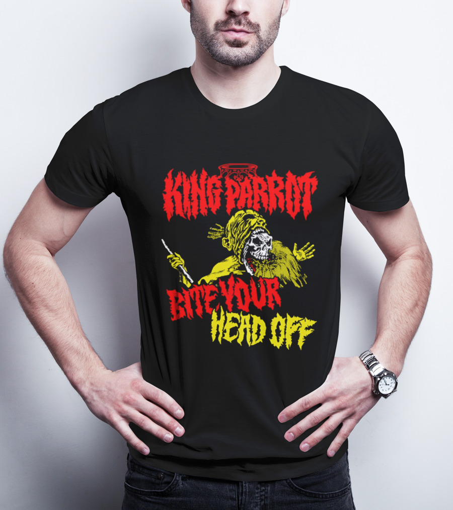 King Parrot Bite Your Head Off Skull And Creature T-Shirt
