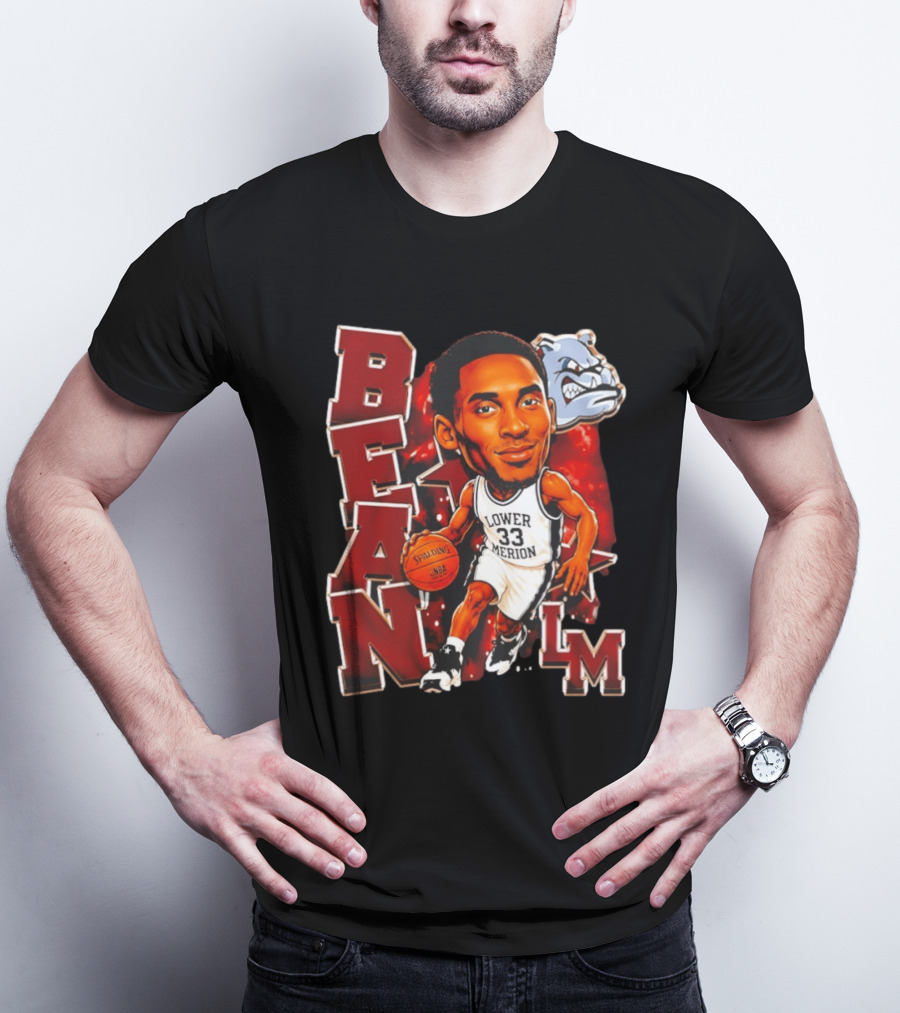 Kobe Bryant Lower Merion Aces Bean Spalding NBA Basketball LM Bulldog T-Shirt