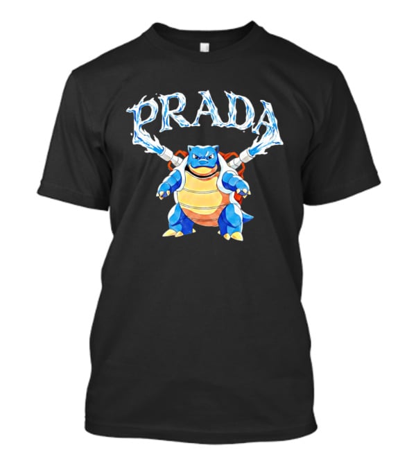 Prada Blastoise Pokemon Mashup Water Cannon T-Shirt