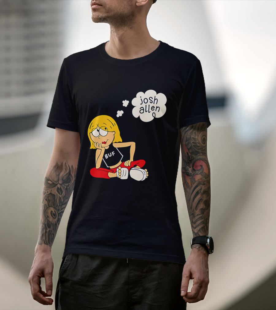 Lizzie McGuire BUF Josh Allen Dreaming Cartoon T-Shirt