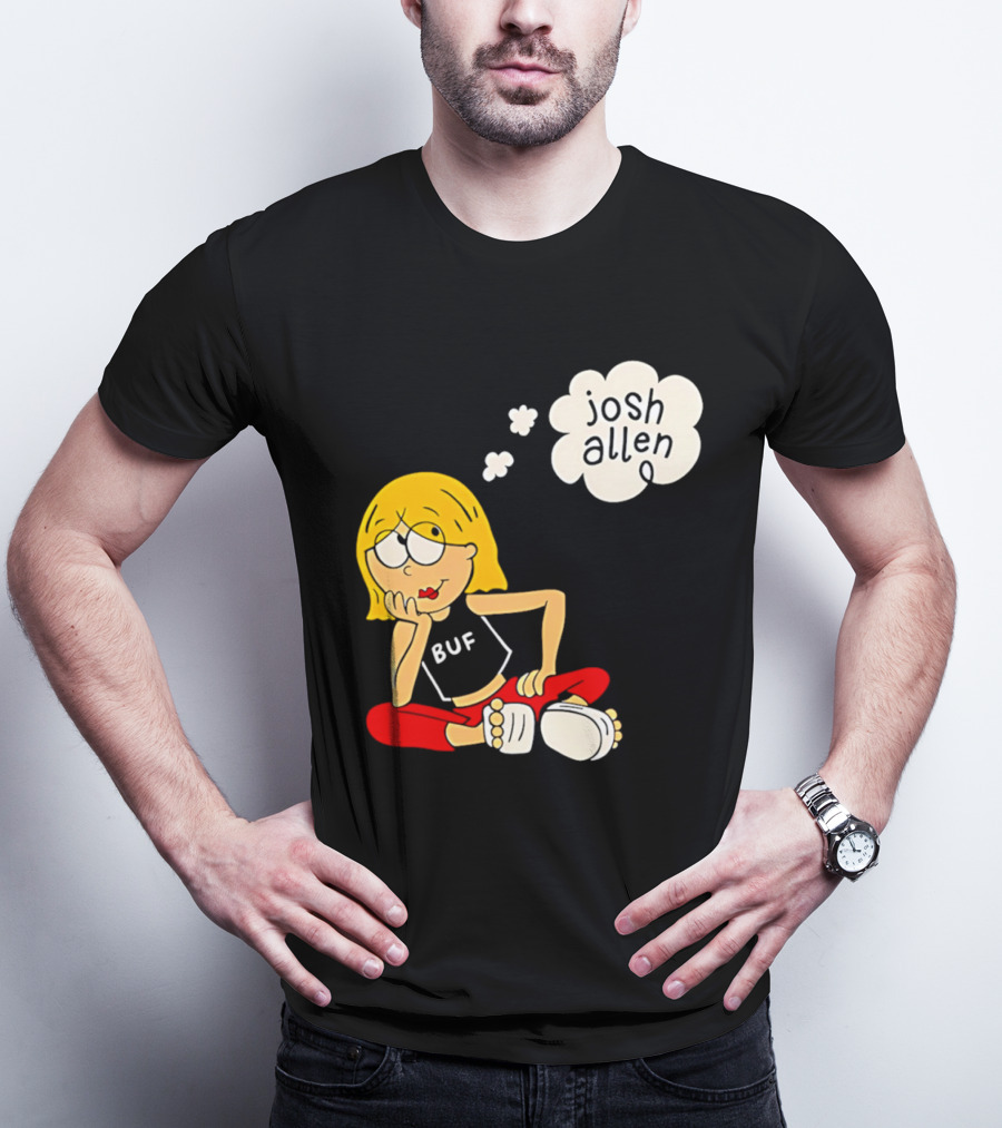 Lizzie McGuire BUF Josh Allen Dreaming Cartoon T-Shirt