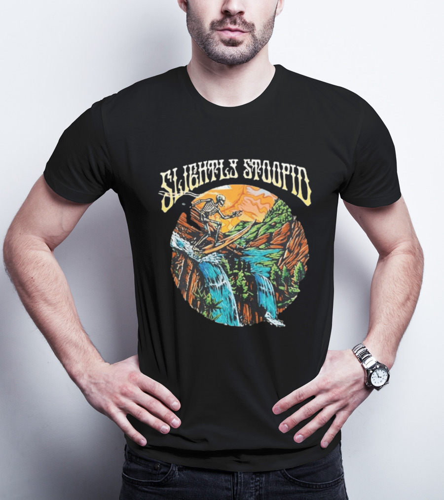 Slightly Stoopid Skeleton Surfing Red Rocks August 8 2026 T-Shirt