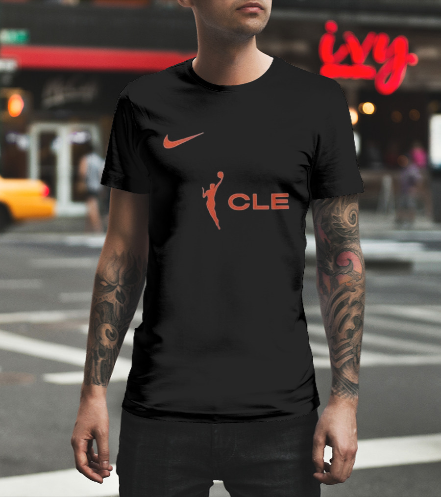 Nike WNBA Cleveland Basketball Icon CLE Orange T-Shirt